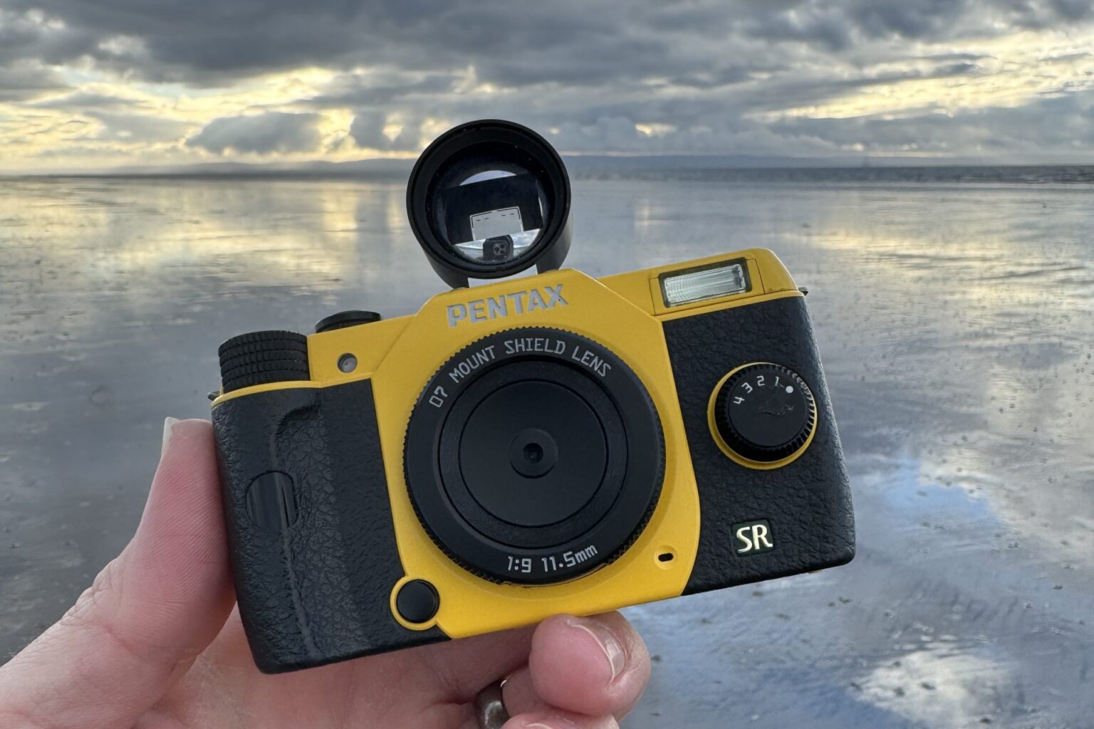 Pentax Q 11.5mm Shield Lens on the Beach - 35mmc