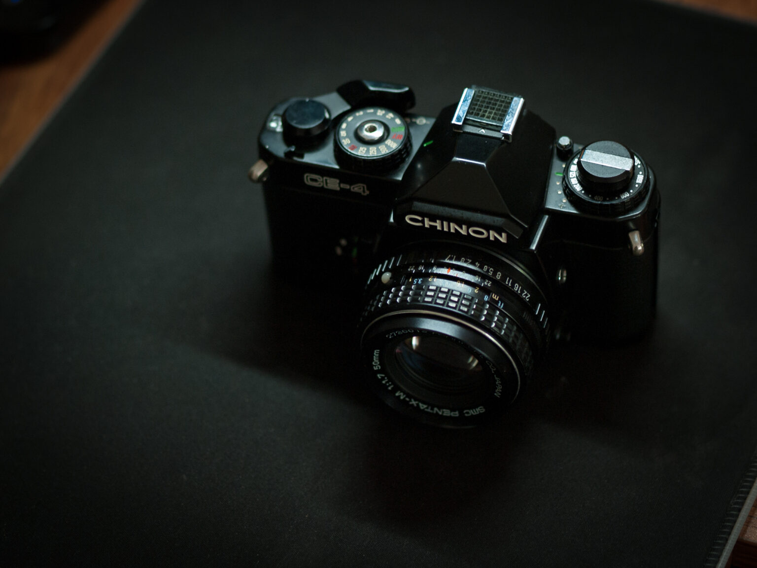 Chinon CE-4 and Pentax SMC 50mm f1.7 - Think Different - 35mmc